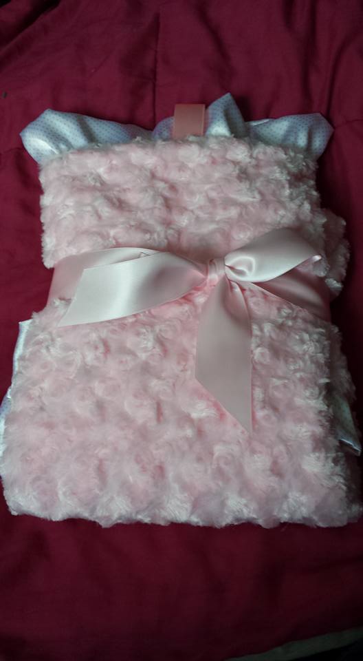 Beautifully Made Pink Baby Girl Minky Blanket by Buttons NYC - ChitChatMom