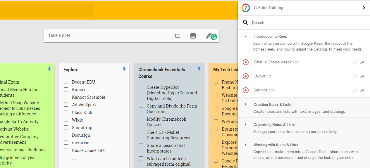 Know Your Why!: Inquiry and Knowledge Construction with Google Keep
