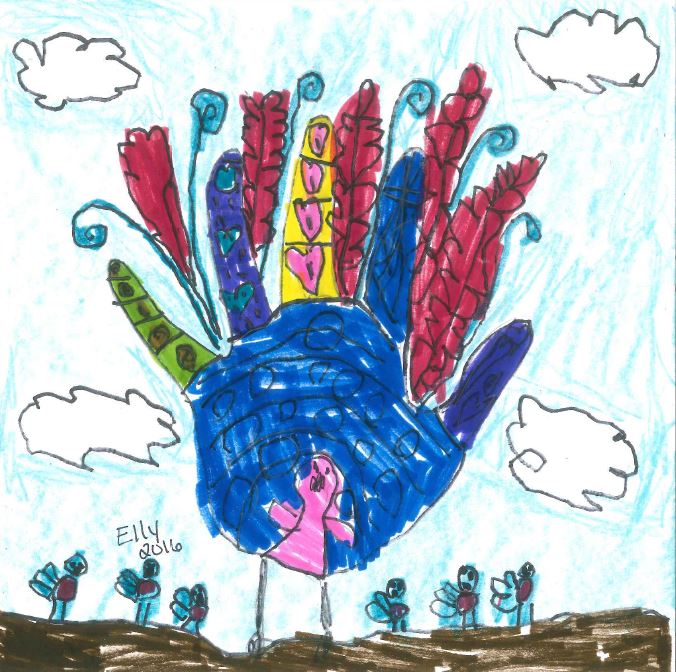 Park Art Kingdom: 1st Grade Hand Print Birds