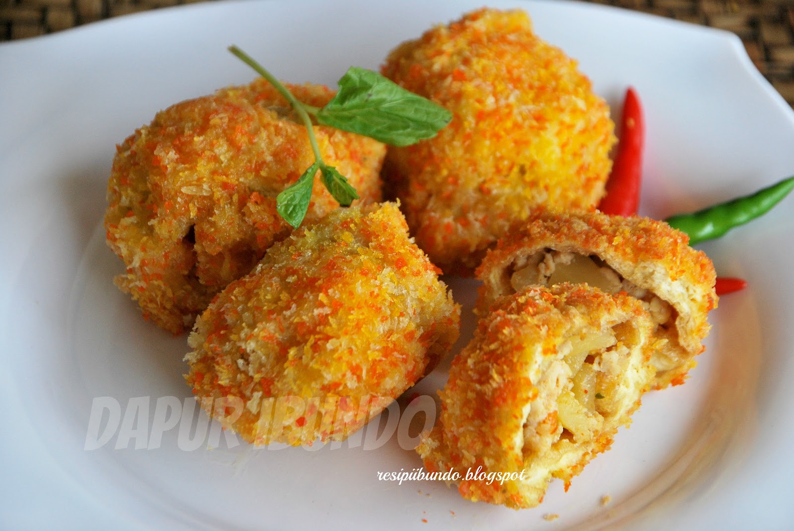 Tauhu goreng liplap berinti - Recipe Masakan Lezat