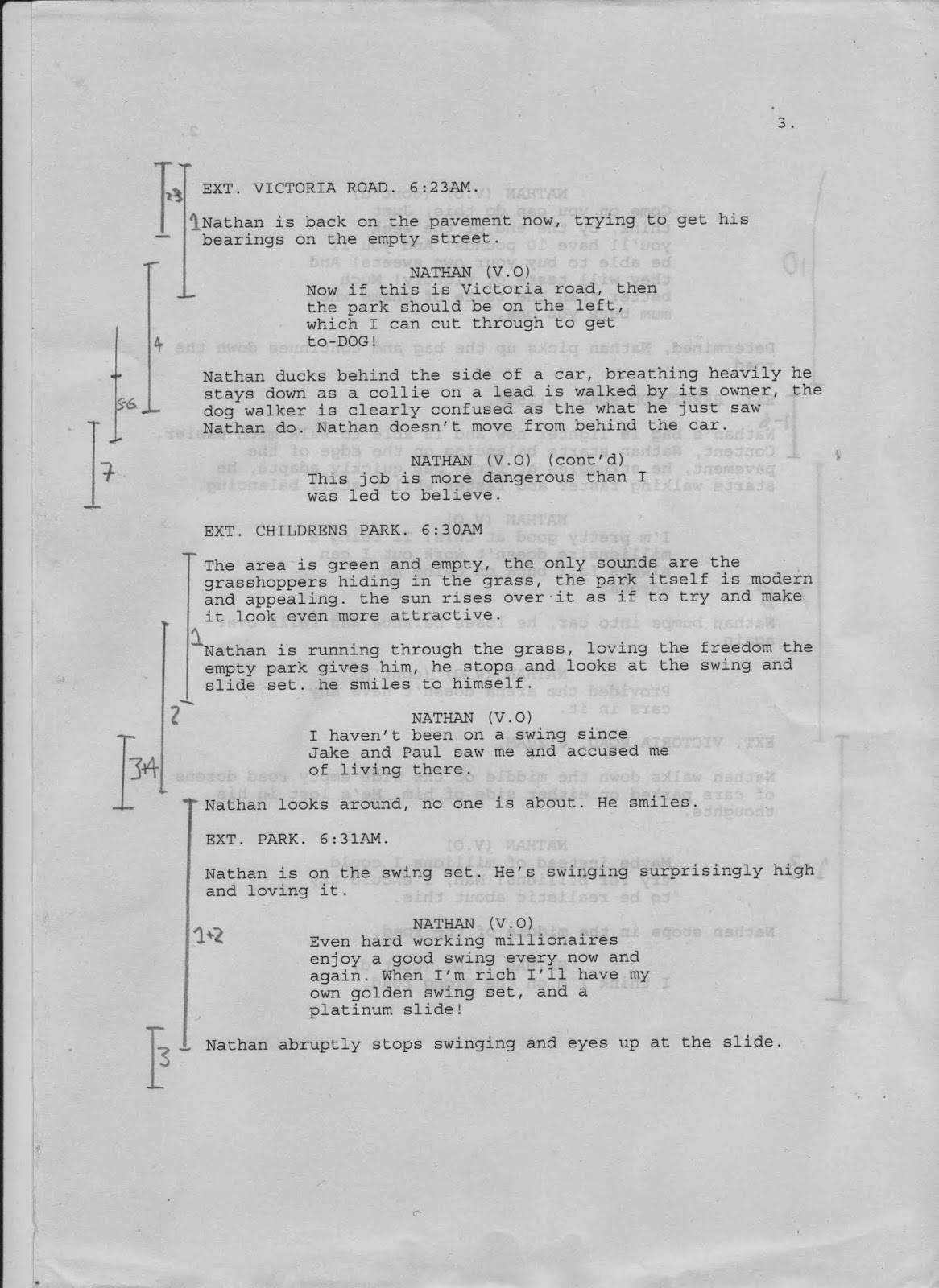 Alex Coates Directing Blog: Shot list, Storyboards and Marked script