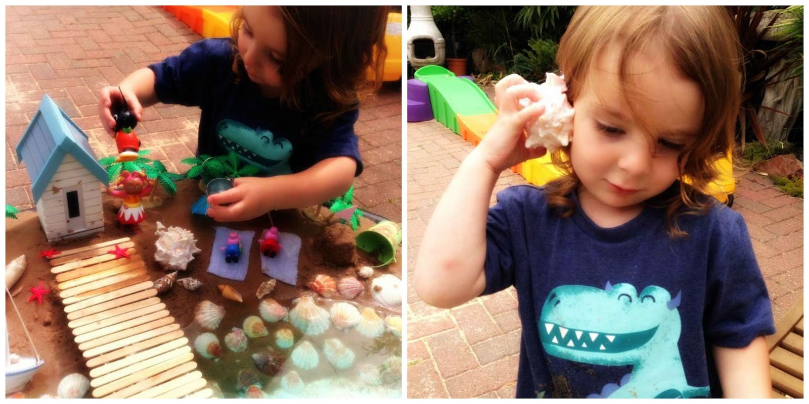 Learning and Exploring Through Play: Seaside Small World Tuff Tray