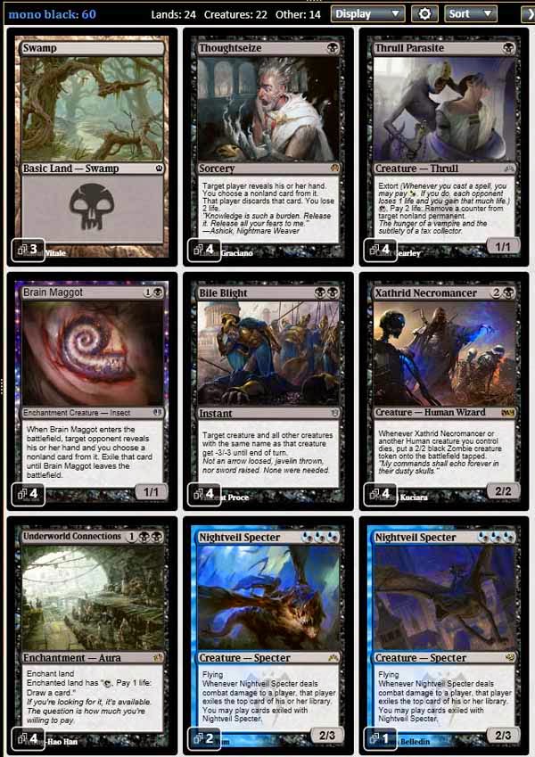 Magic the Gathering Adventures: [Standard] Mono Black