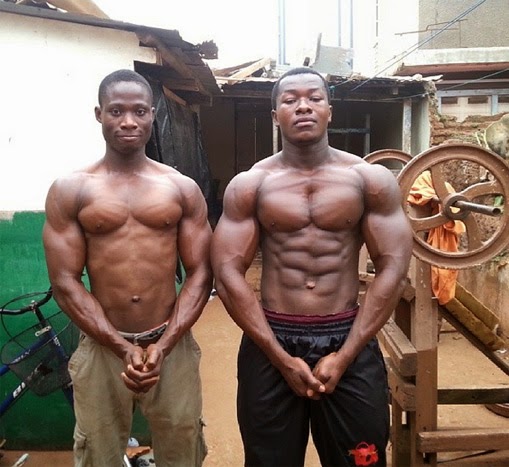 Celebrities and bodybuilding photos: 24 year old bodybuilder from Ghana