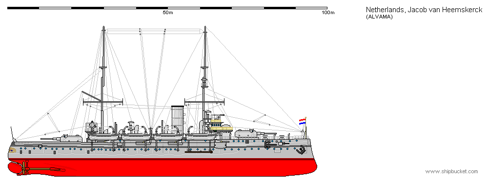 WARSHIPSRESEARCH: Dutch ironclad Hr.Ms. Jacob van Heemskerck (1905-1939 ...