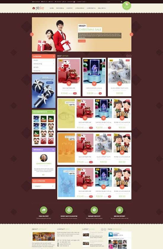 PrestaShop - Leotheme - Leo Themes free themes: Leo Gift Shop ...