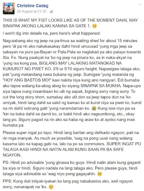 Pasakay Na Siya Ng Jeep Ng Biglang May Kumurot Sa Kanyang Likuran At ... Pasakay Na Siya Ng Jeep Ng Biglang May Kumurot Sa Kanyang Likuran At ...