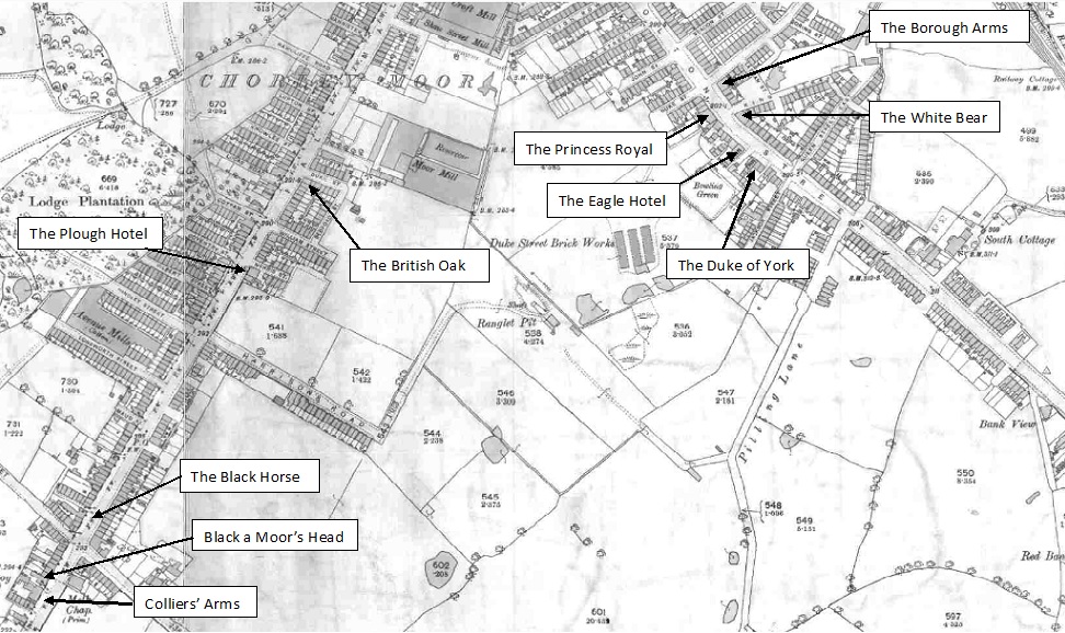 Chorley's Inns and Taverns: Chorley Maps