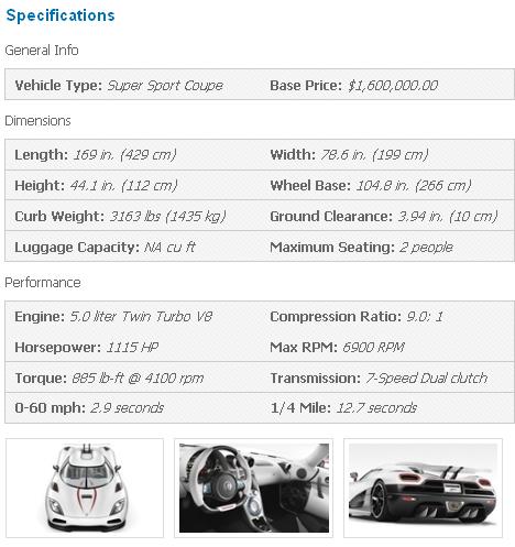 Koenigsegg Agera Rs Engine Specs - Sport Cars Modifite