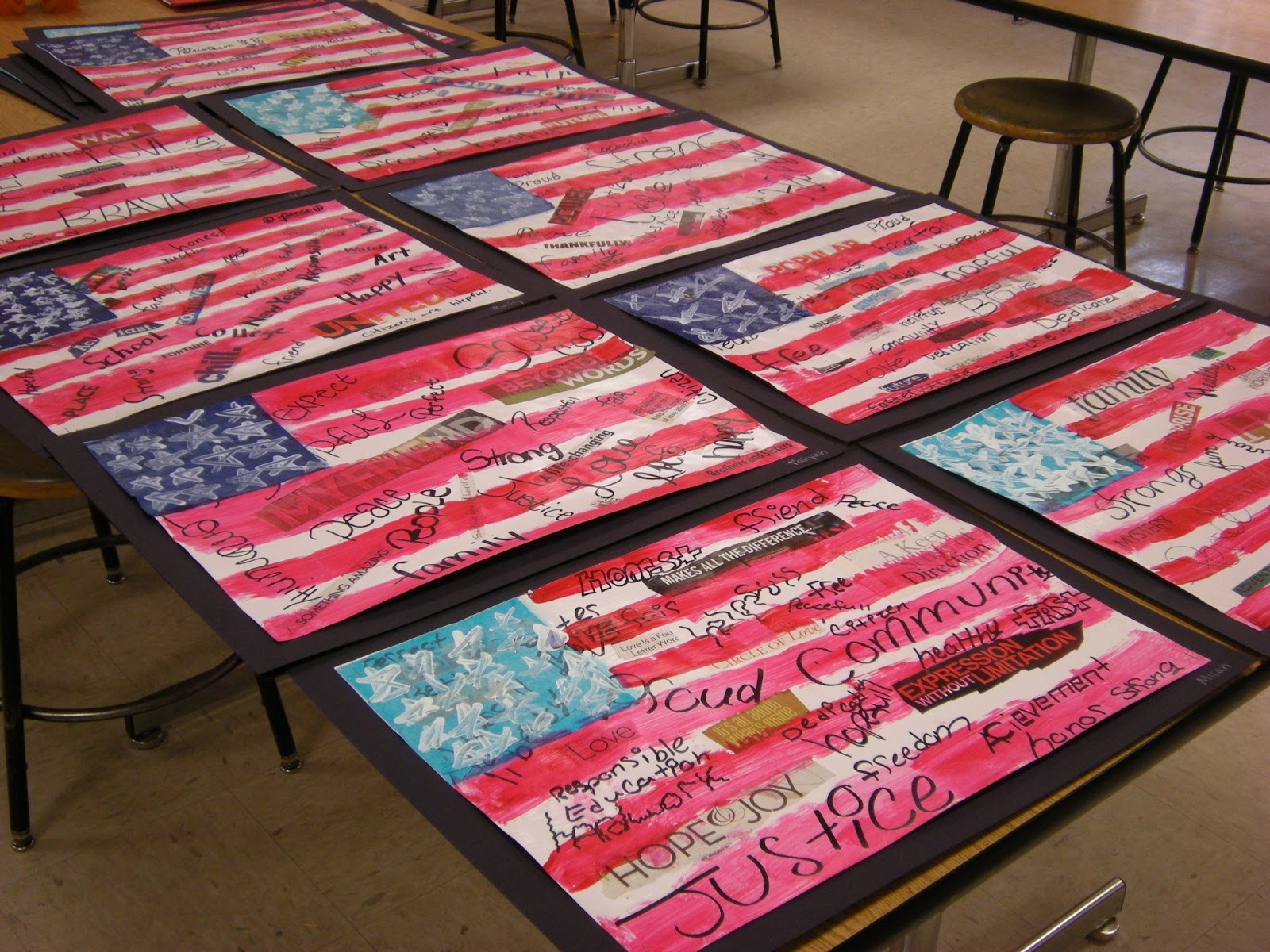 WHAT'S HAPPENING IN THE ART ROOM??: 5th Grade American Flags