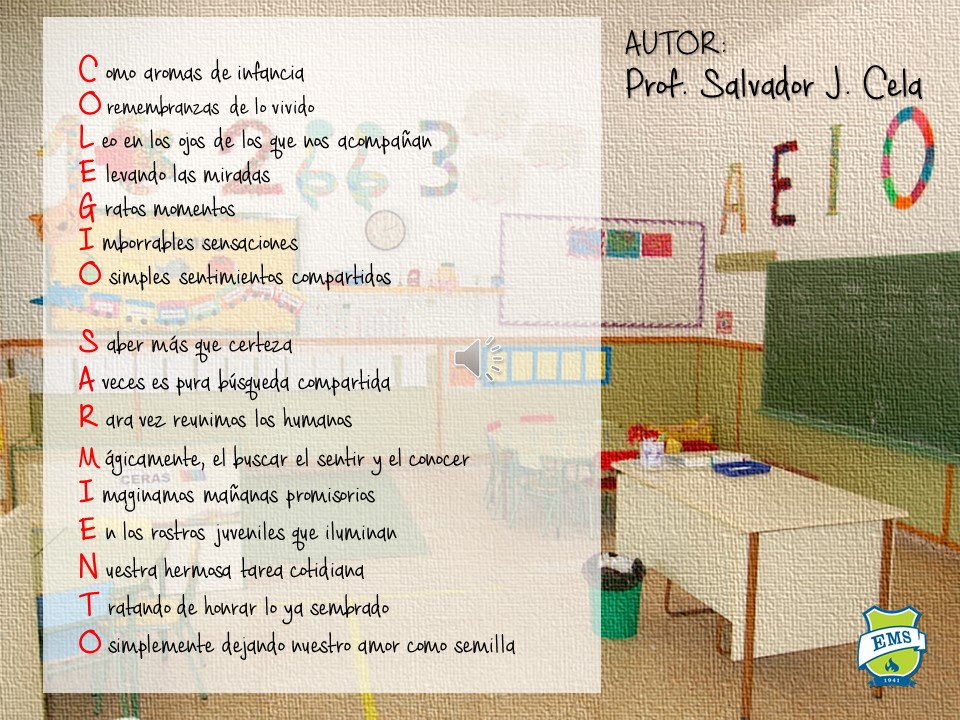 Escuela Modelo D.F. Sarmiento: Acróstico realizado por el profesor Cela ...