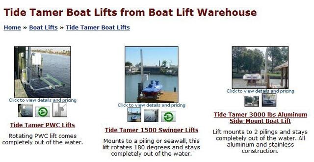 Tide Tamer 1500 lbs. PWC Lift & Skiff Lift