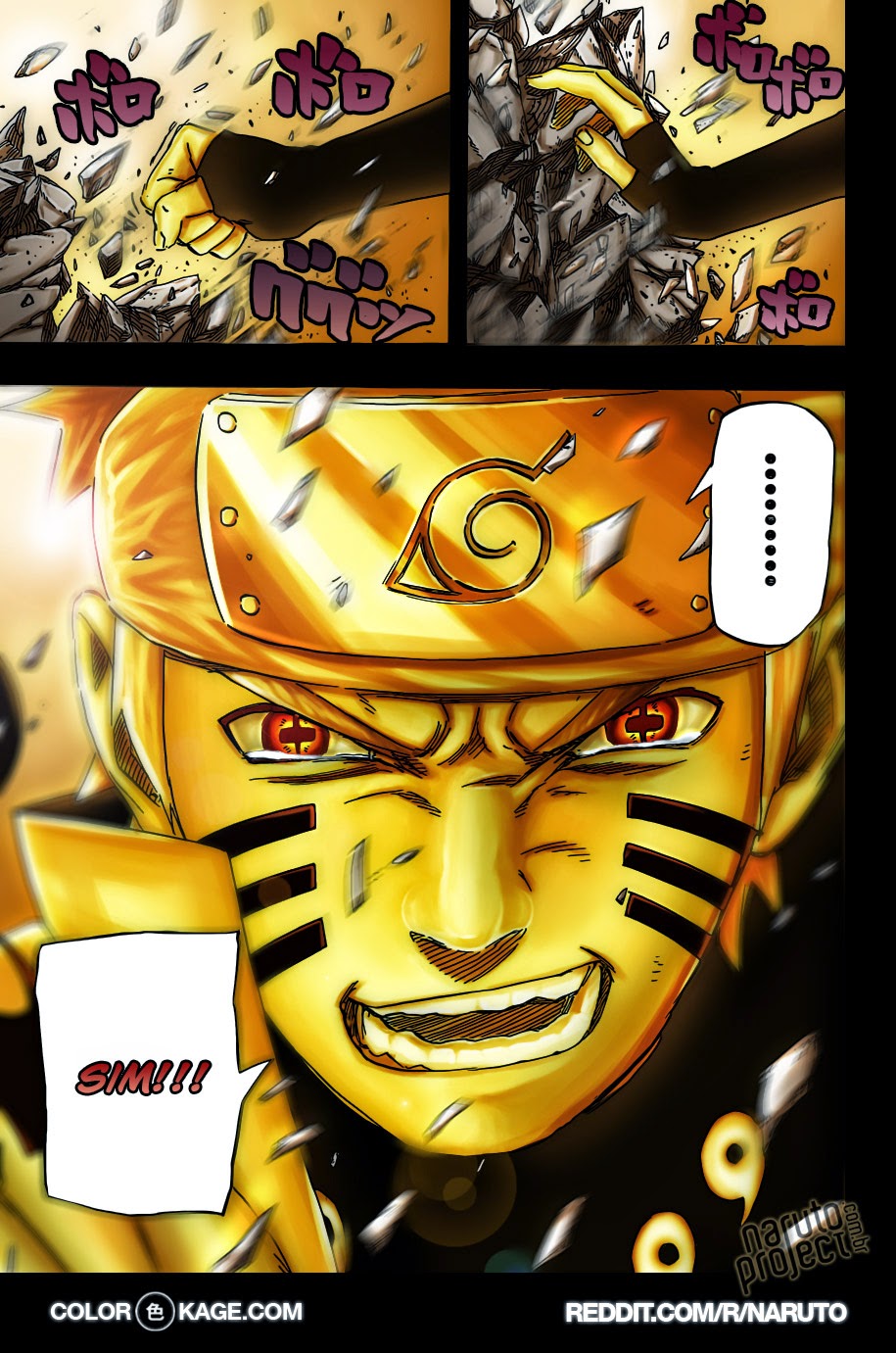 Rikudou News: Naruto Shippuden Mangá 687 Colorido