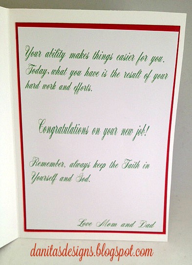 Danita's Designs!!! : Congratulations Card