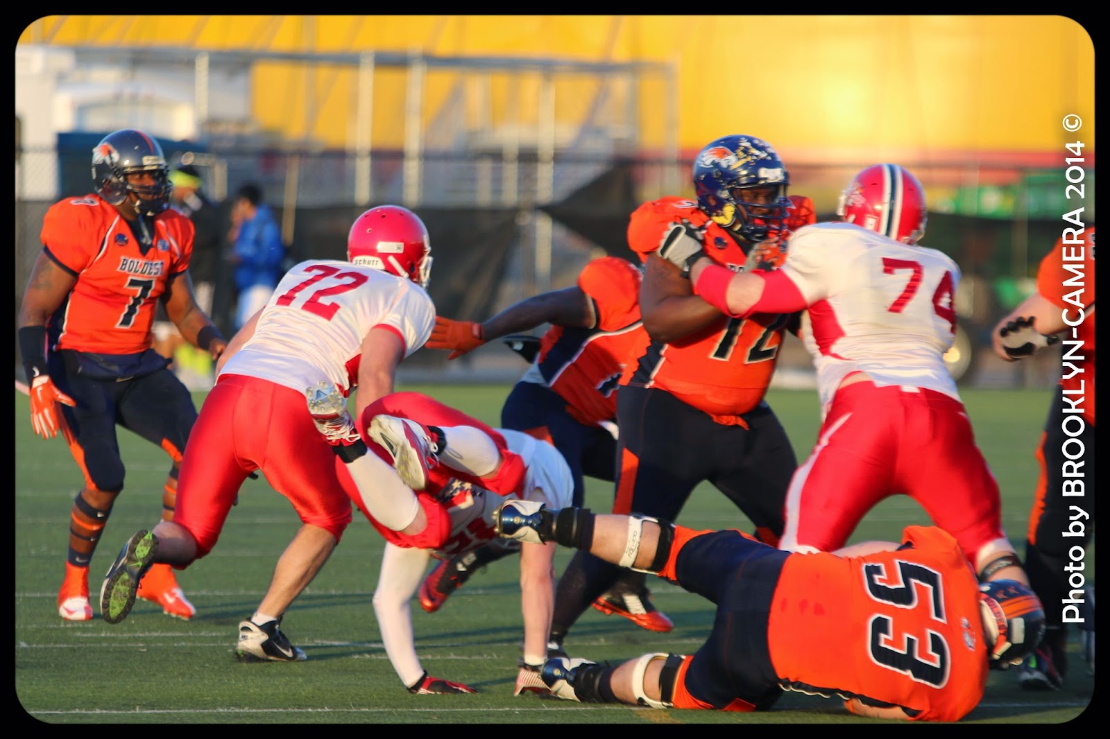 BROOKLYN-CAMERA 2014: NYCD Vs. FDNY FOOTBALL AT THE AVIATORS