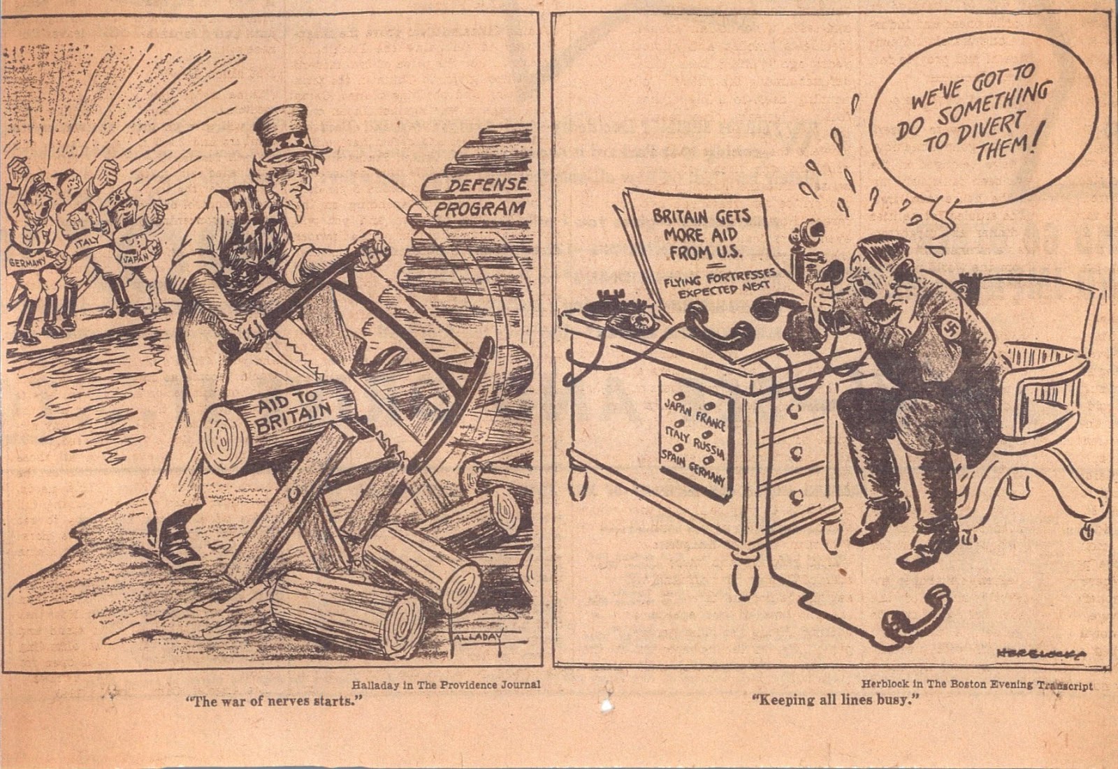 1941-1945. Wartime Political Cartoons