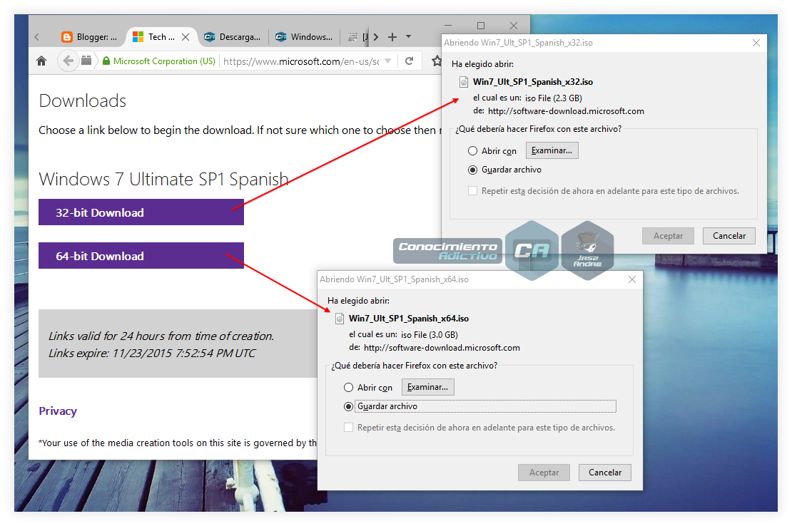 Un código javascript permite descargar ISOs Oficiales de Windows 7 ...