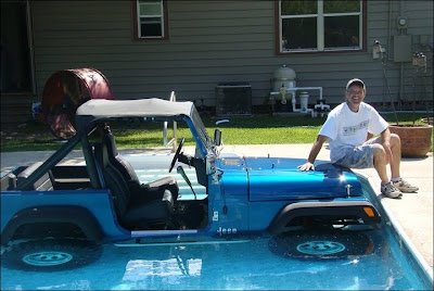 jeep in pool | Jeep Wrangler Forum