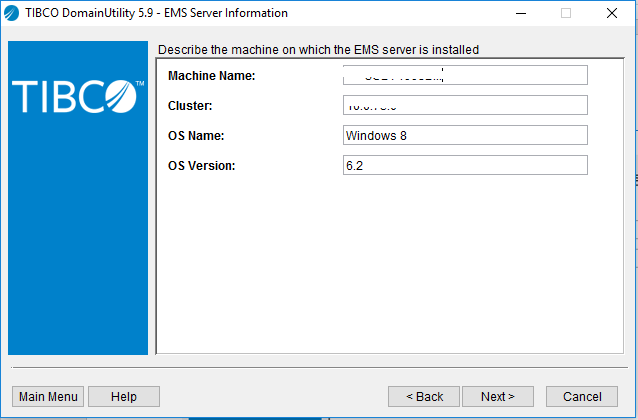 TibcoTrainingBus: Add EMS server to TIBCO Admin Domain