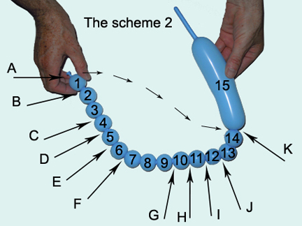 Balloon animals twisting instructions: Balloon heart
