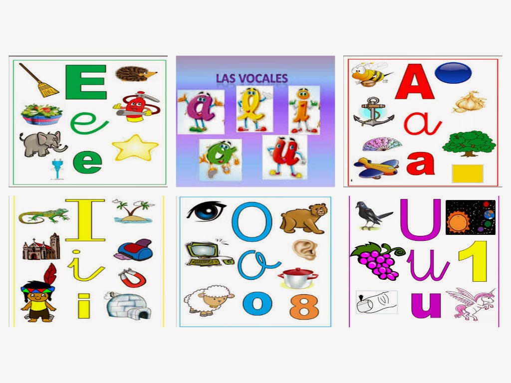 El abecedario y Las Vocales: Pizap sobre las vocales