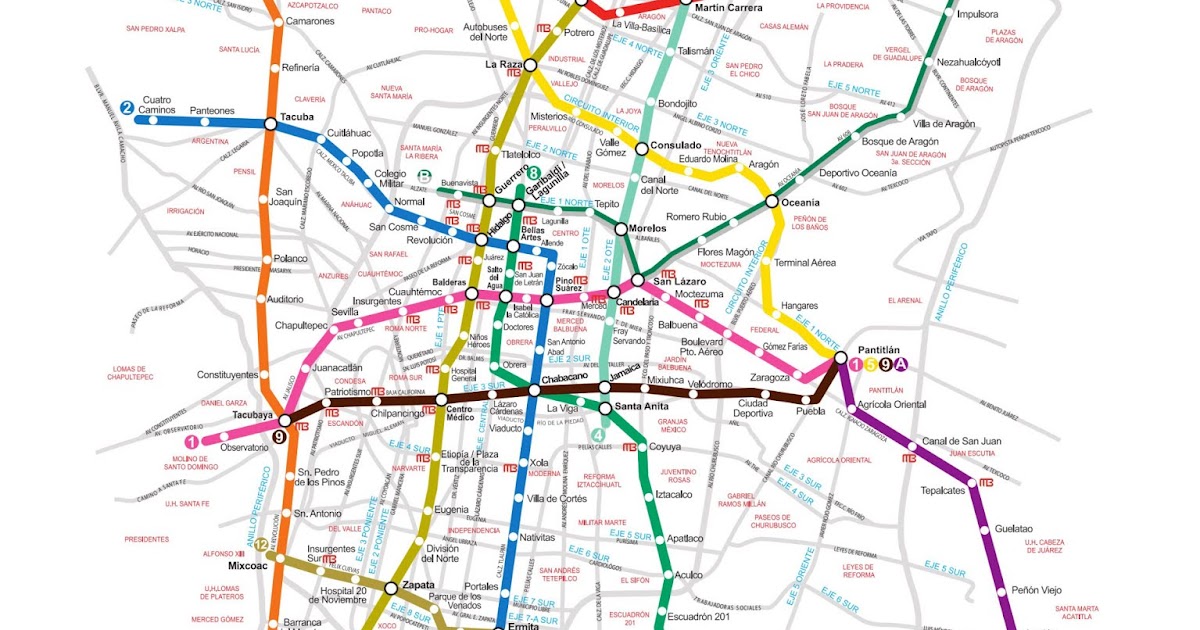 Metro de la Ciudad de México - Mapa Oficial