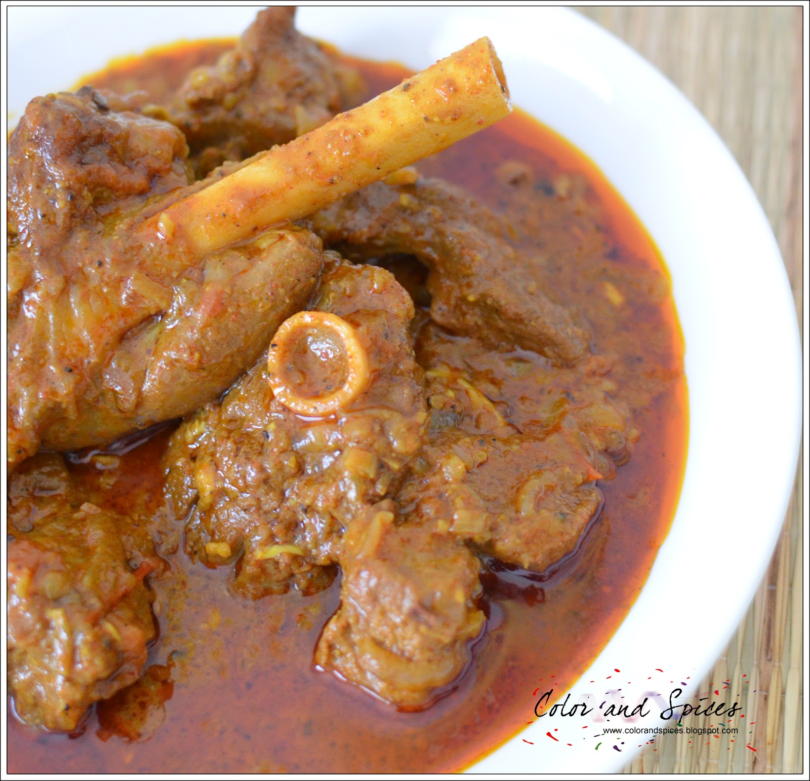 Color and Spices: Bhuna Gosht: Braised Slow-cooked Mutton