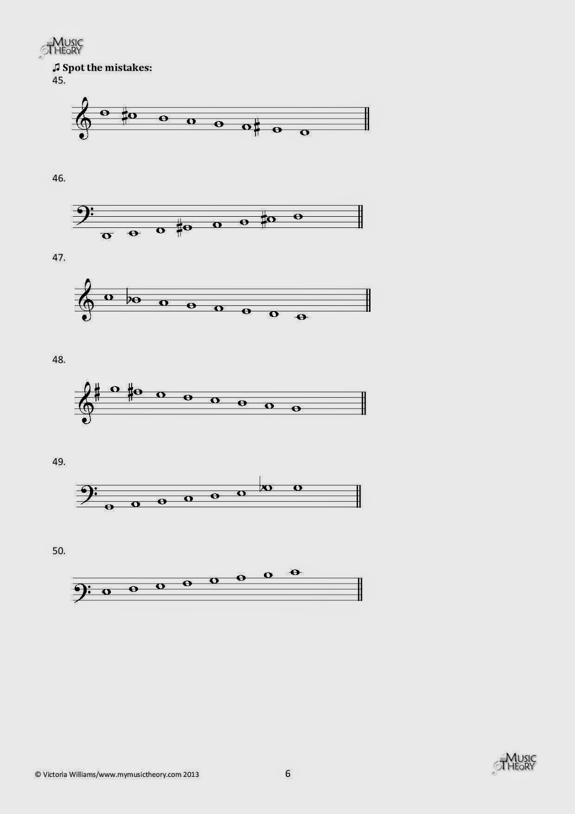 TEACHING and LEARNING RESOURCES : Grade 1 Exercises - Scales & Key ...