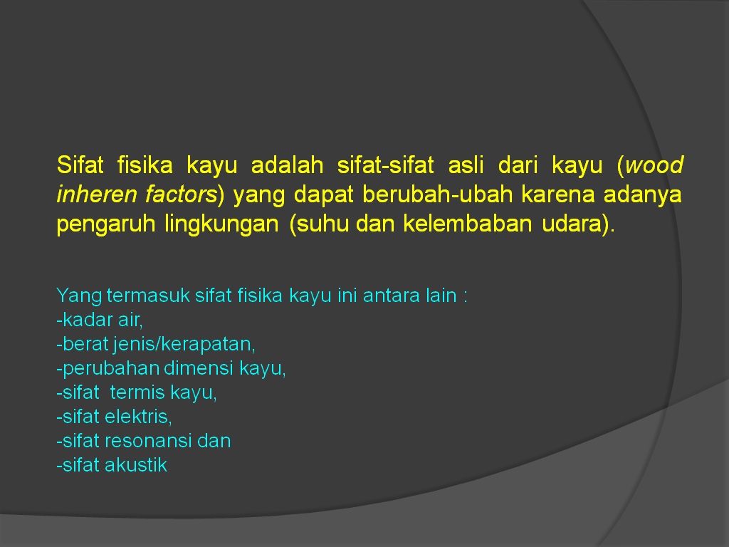 Sifat Fisika Kayu - Perumperindo.co.id