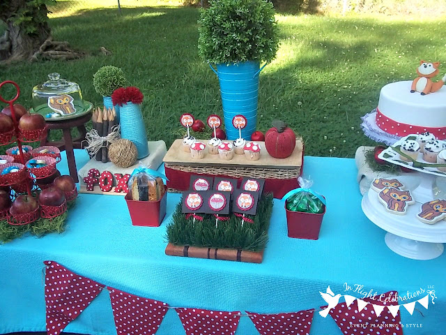 In Flight Party Ideas: Woodland Fox Dessert Table