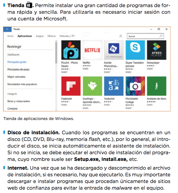 TIC 4º ESO: TEMA 1: 9. GESTIÓN DE PROGRAMAS