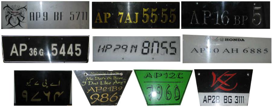 Standard Number Plate Format in Andhra Pradesh