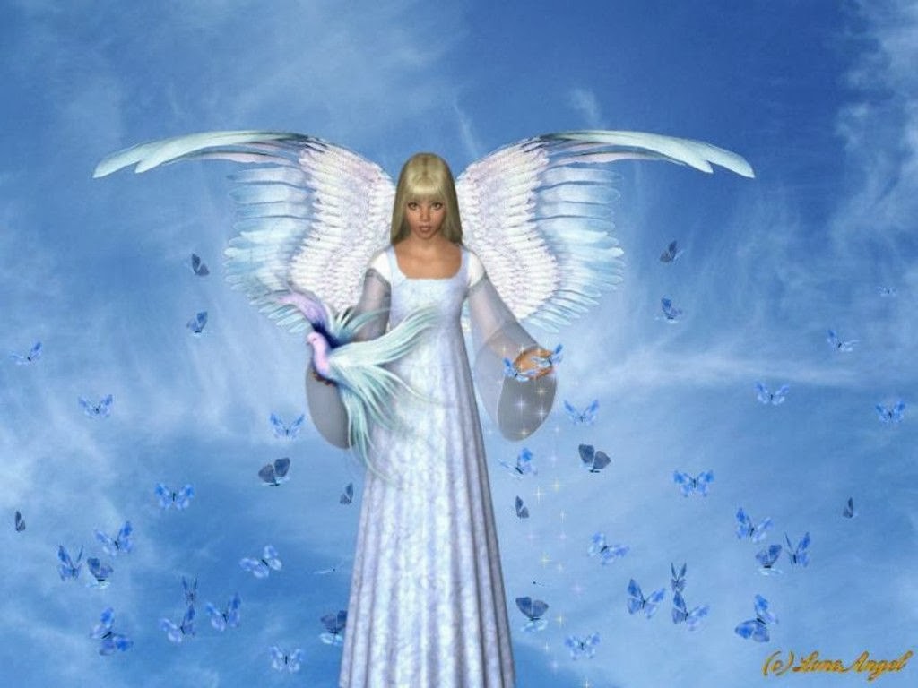 Angels and doves wallpaper - beautiful desktop wallpapers 2014