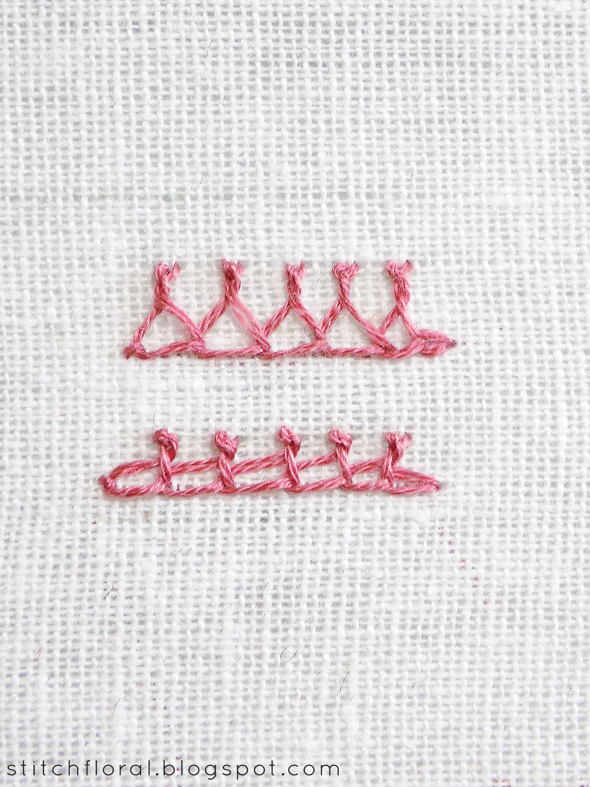 Crested chain stitch tutorial - Stitch Floral