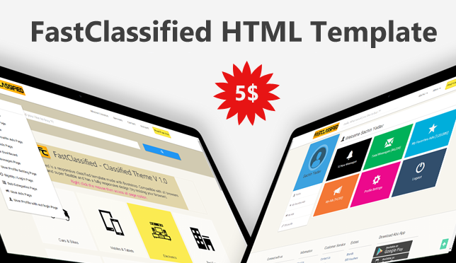 FastClassified - Classified HTML, CSS and JavaScript Template