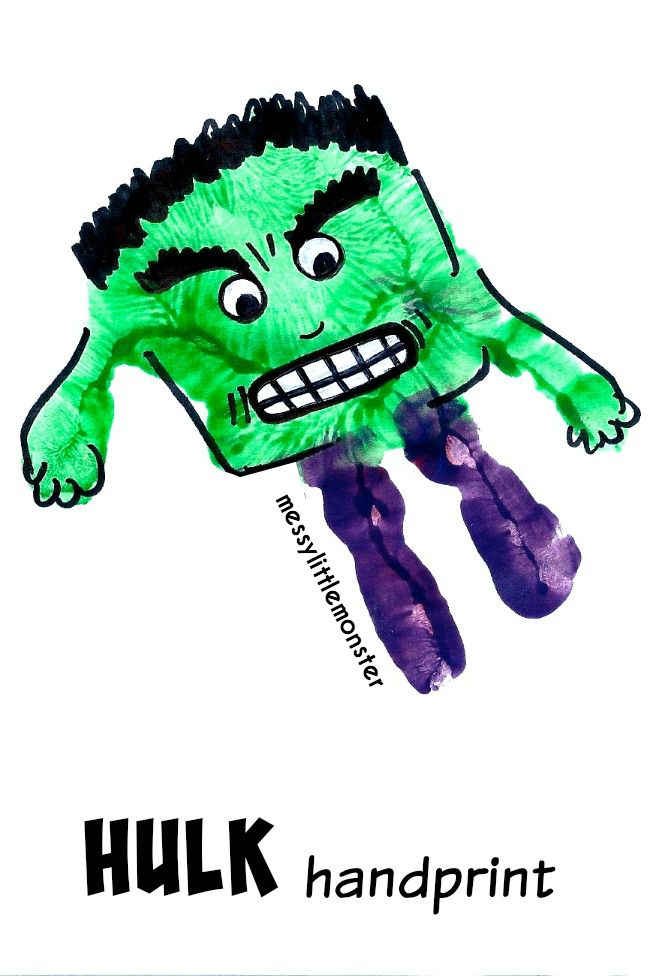 Hulk Handprint - Messy Little Monster