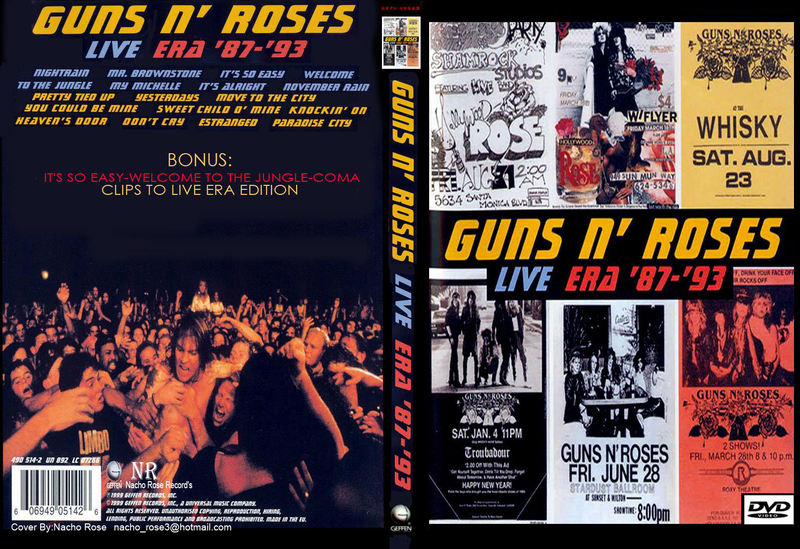 Bootleg DVD By Deer 5001: Guns N' Roses - Live Era 1987 - 1993