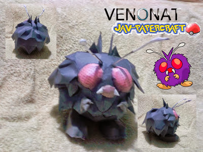 Pokemon Venonat Papercraft | Papercraft Paradise | PaperCrafts | Paper ...