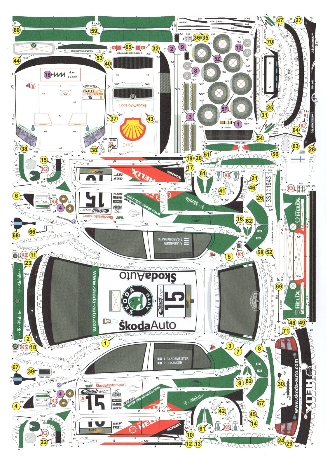 SP. Papel Modelismo: PaperCraft Škoda Fabia WRC ADAC Rallye Deutschland ...