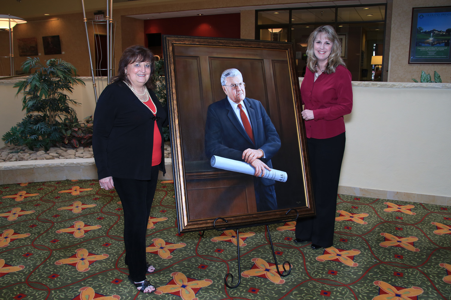 Lisa Ober, Artist: Unveiling of portrait of the late John Q. Hammons in ...