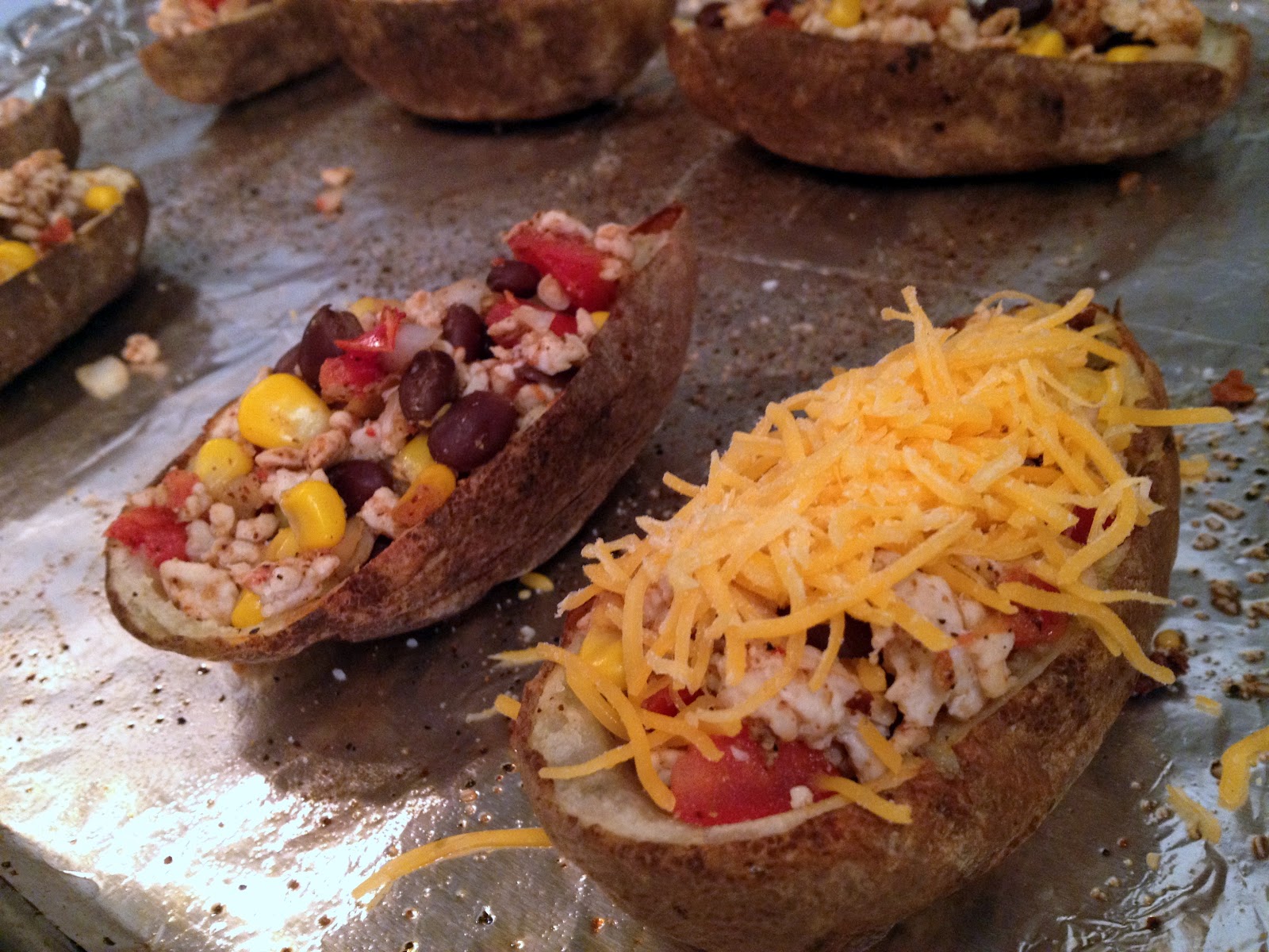 Call Me Mrs. Rapp: Loaded Turkey Santa Fe Baked Potato Skins