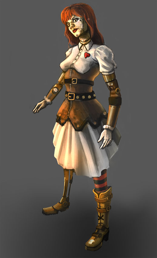 Anthony McKeown Illustration: Steampunk Robot Girl