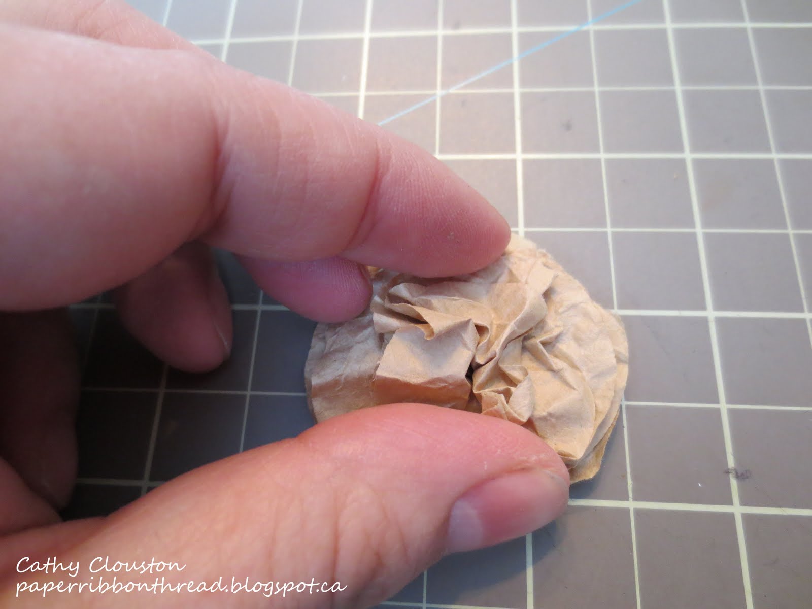Paper, Ribbon, and Thread: Scrunchie Flower Tutorial