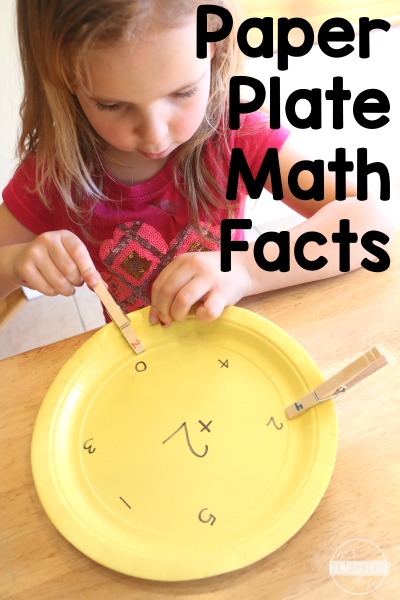 Paper Plate Math Facts: Math Inspired Busy Bag | School Time Snippets