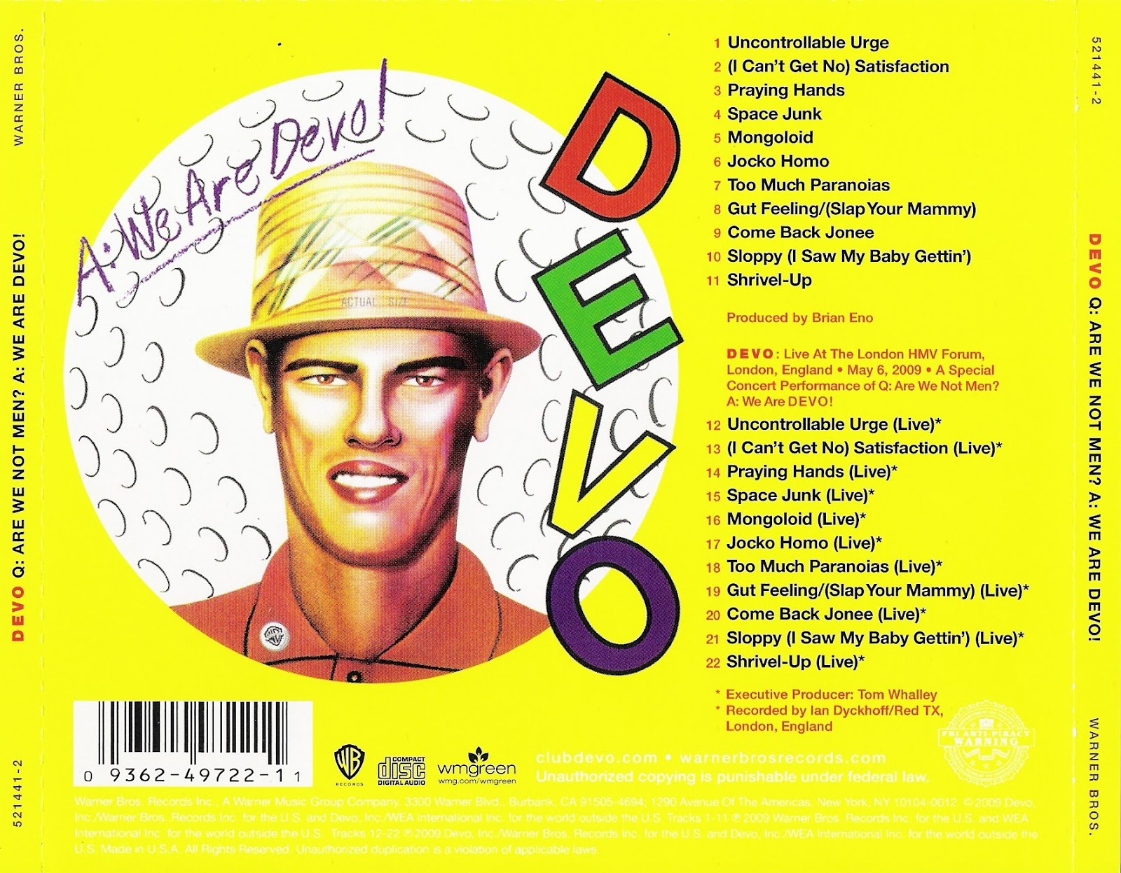 1978 Q: Are We Not Men? A: We Are Devo! - Devo - Rockronología