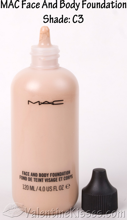 Valentine Kisses: MAC Face and Body Foundation: swatches, before ...