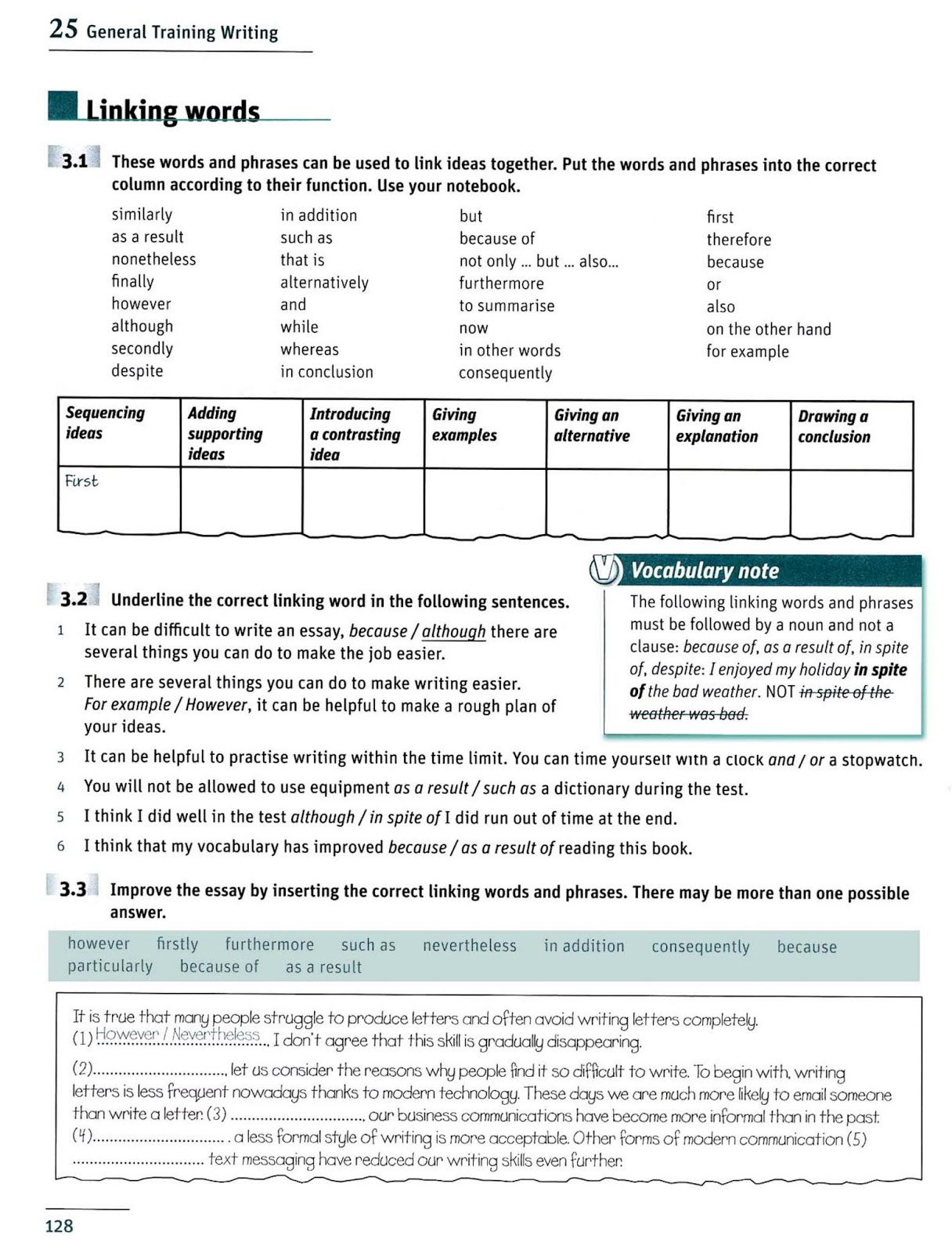 Unit 25 General Training Writing Tasks 1 and 2: Vocabulary for Writing ...