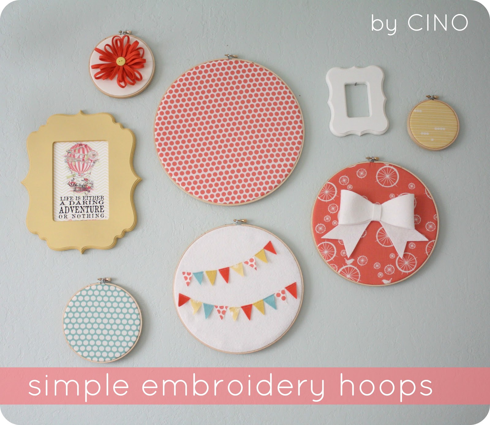 embroidery hoops-and a few mini tutorials!