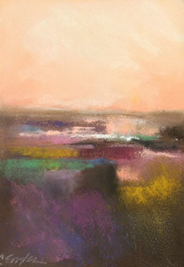 Daily Painters Abstract Gallery: Peach Morning, abstract pastel ...