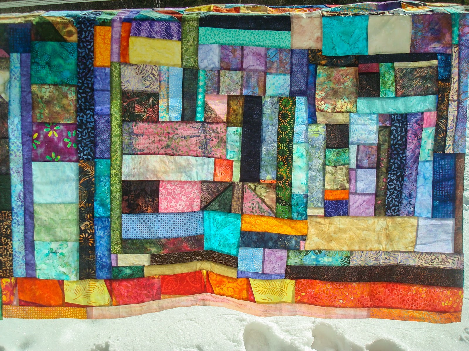 I Built a Quilt!: Batik Scrap Quilt